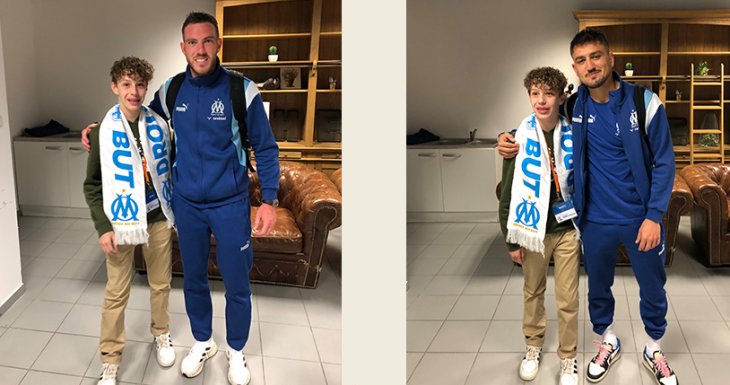 Mathis assiste à un match de l'OM | Association Petits Princes