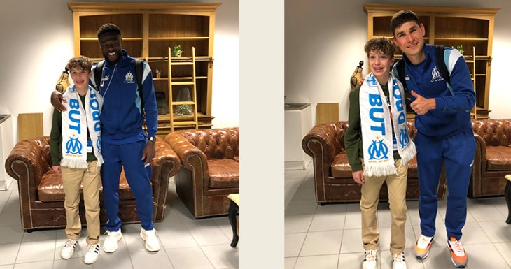 Mathis assiste à un match de l'OM | Association Petits Princes