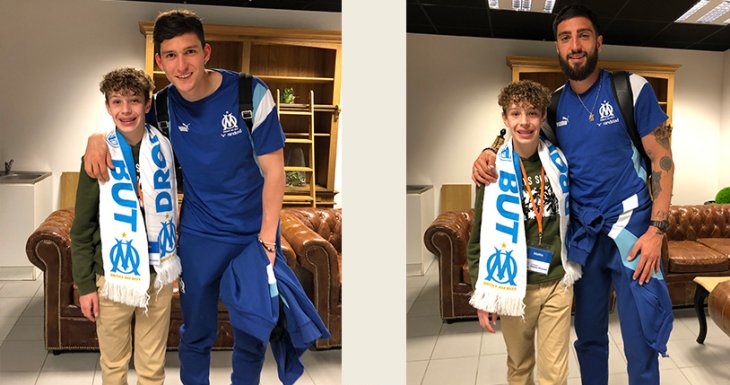 Mathis assiste à un match de l'OM | Association Petits Princes