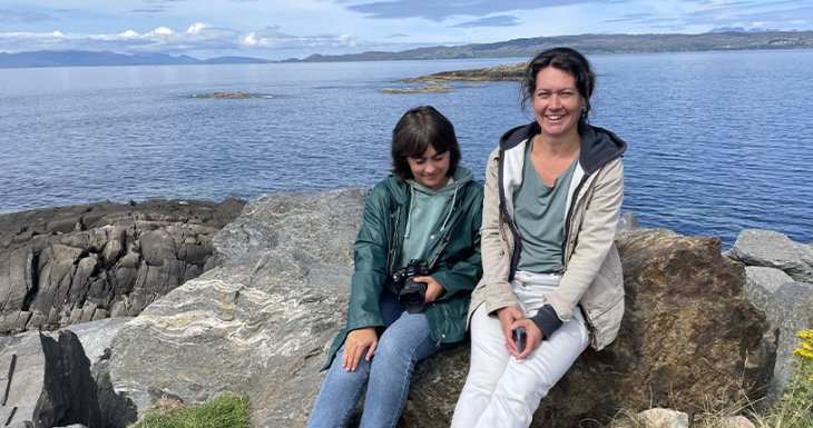 Noa découvre les paysages d'Harry potter