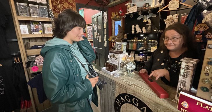 Noa découvre les paysages d'Harry potter