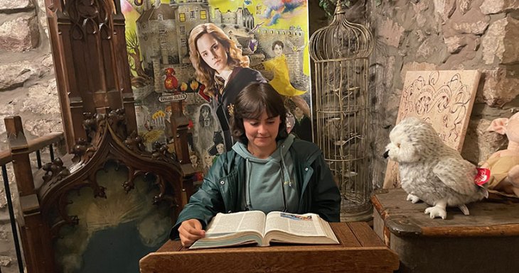 Noa découvre les paysages d'Harry potter